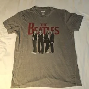 The Beatles | Shirts | The Beatles Band Tee Tailgate Distressed Gray L ...
